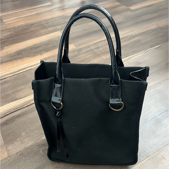 Neiman Marcus | Bags | Vintage Neiman Marcus Black Canvas Patent ...